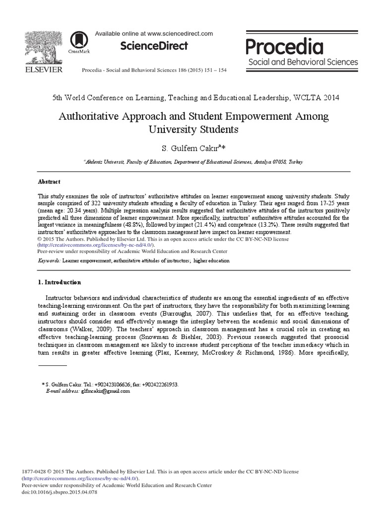 Classroom Management Styles. | PDF | Classroom Management | Attitude ...