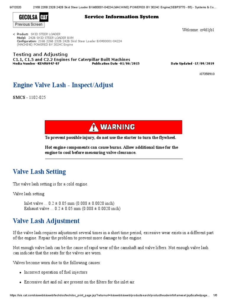 216B 226B 232B 242B Skid Steer Loader BXM00001-04224 (MACHINE) POWERED ...