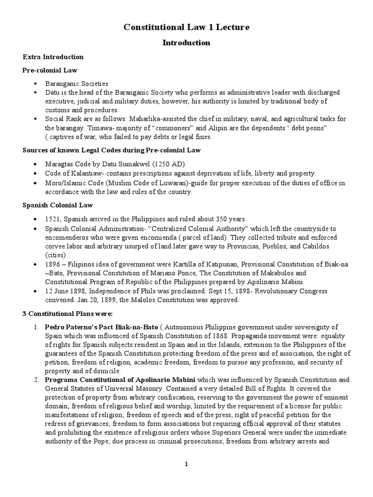 Constitutional Law 1 Lecture | PDF | Constitutional Amendment | Certiorari