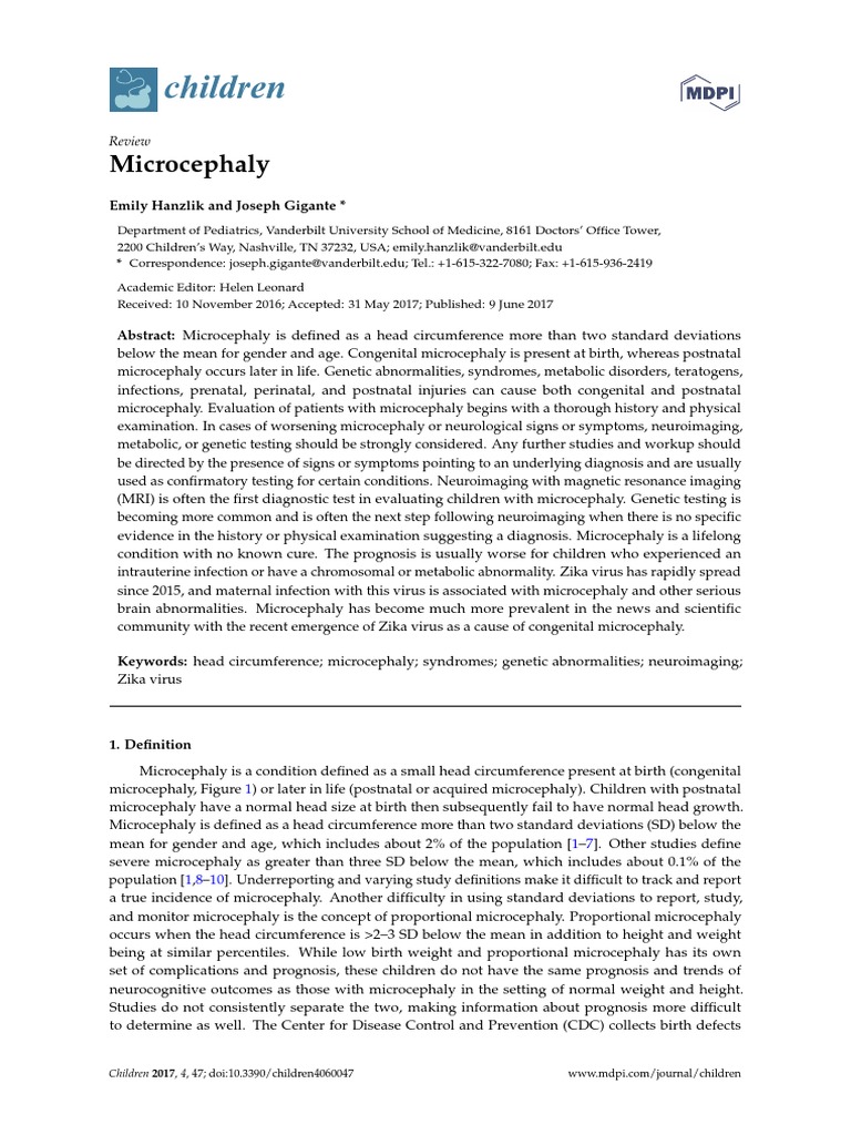 Children: Microcephaly | PDF | Zika Fever | Medical Diagnosis