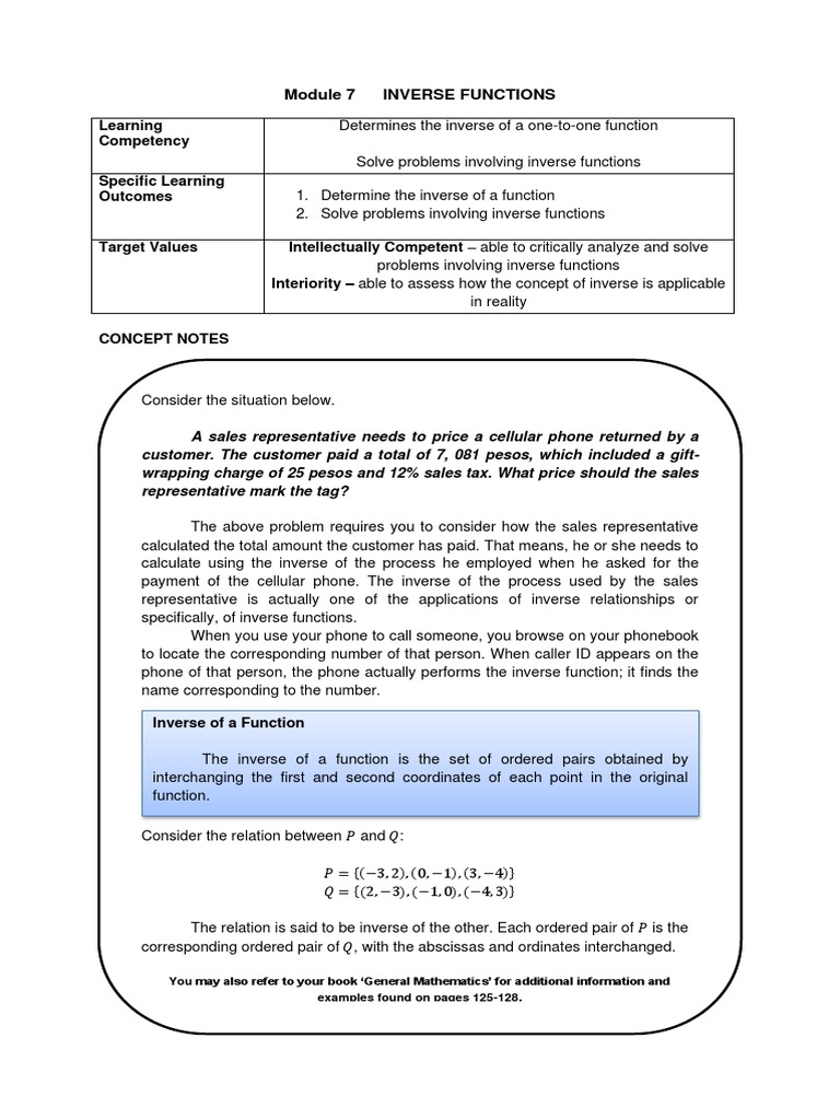 Gurney John Antiporda - GenMath Module 7 and 8 PDF | PDF | Function ...