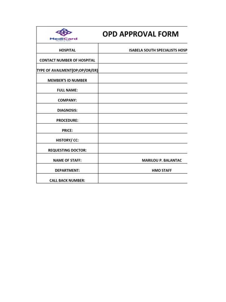 Opd Approval | PDF