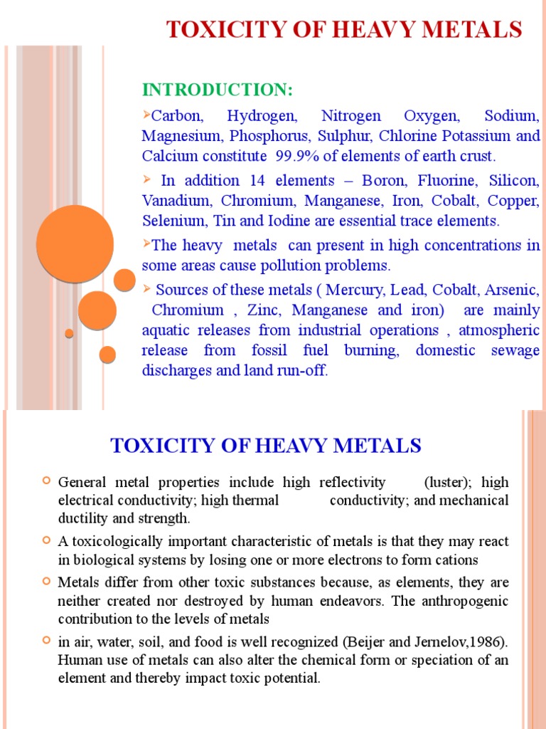 The Toxic Effects of Heavy Metals: A Comprehensive Review of the ...