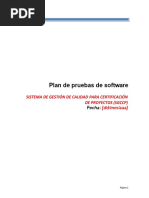 Plan de Pruebas Ejemplos | PDF | Pruebas de software | Software