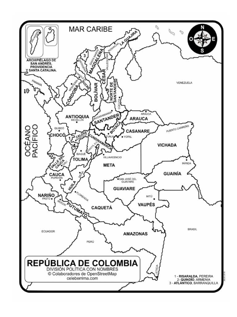 Mapa de Colombia Division Politica | PDF