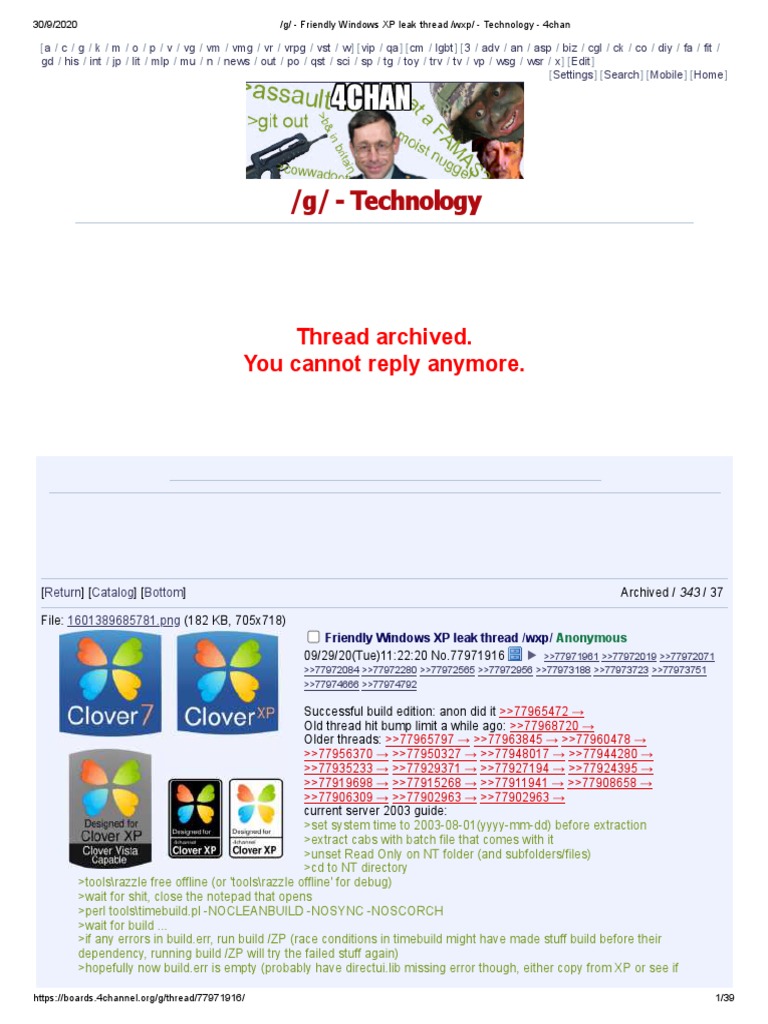 Friendly Windows XP Leak Thread - WXP - Technology - 4chan | PDF ...