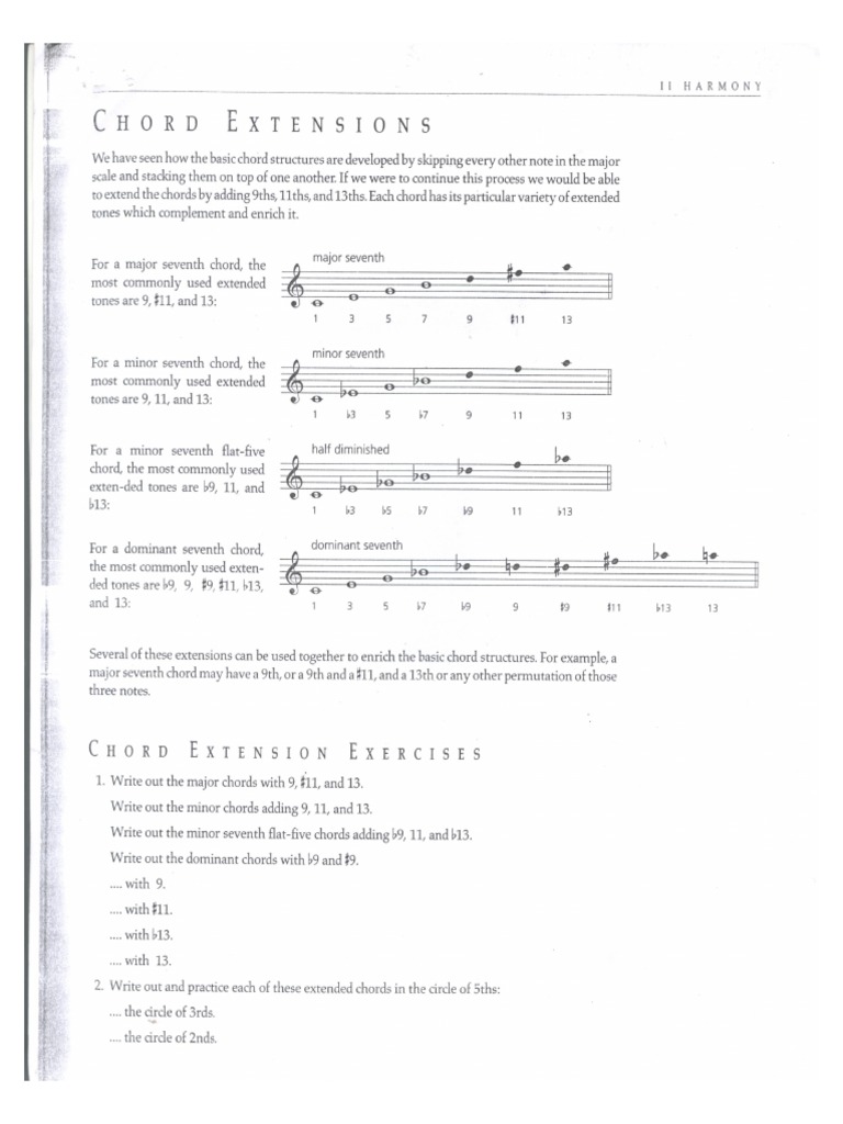 Chord Extensions PDF | PDF