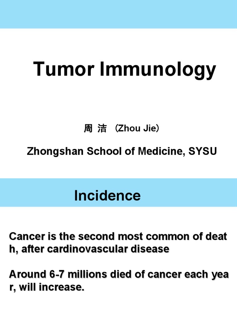 Tumor Immunology: Zhongshan School of Medicine, SYSU | PDF | Cytotoxic ...
