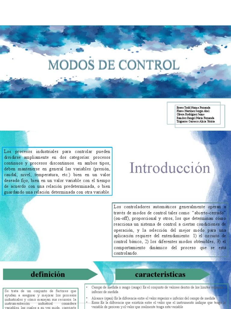 Modos de Control en Procesos Industriales | PDF | Medición | Electrónica