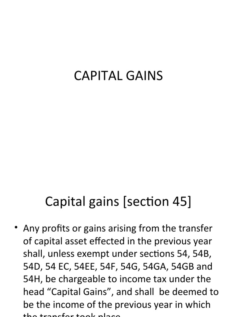 Capital Gains | PDF | Capital (Economics) | Capital Gain