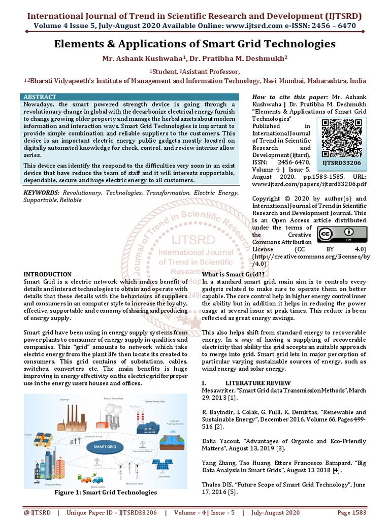 Elements and Applications of Smart Grid Technologies | PDF | Smart Grid ...