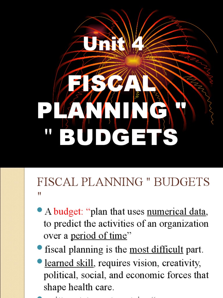 Lecture 5 Fiscal Planning Budgets Pdf Resource Budget
