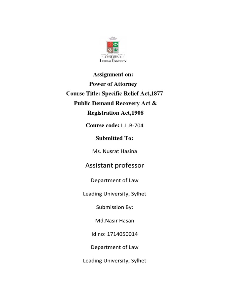 Registration Act | PDF | Power Of Attorney | Notary Public