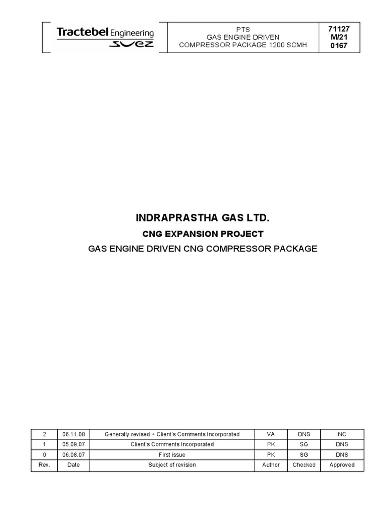 PTS Gas Driven Compressor300807 | PDF | Piston | Valve