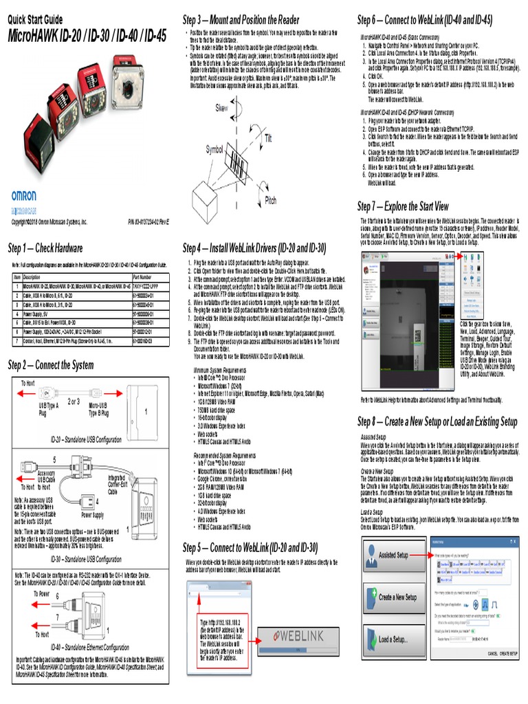 Microhawk Id-20 / Id-30 / Id-40 / Id-45 | PDF | Usb | Ip Address