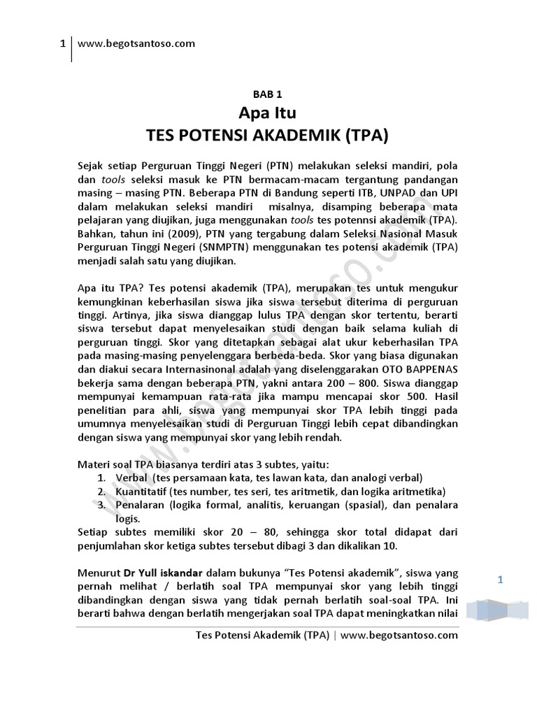 1 Tpa Apaitutpa PDF | PDF | Karier & Perkembangan | Bisnis