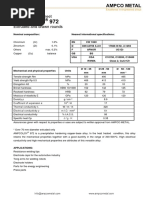 Ampcoloy 83: Technical Data Sheet | PDF | Electrical Resistivity And ...