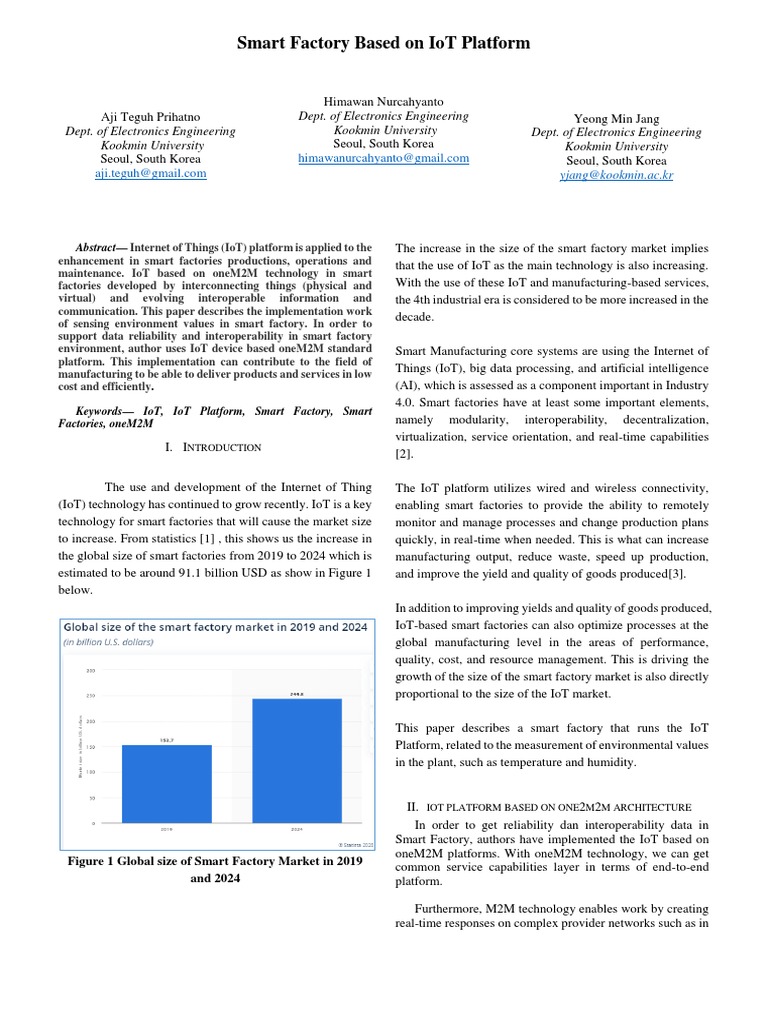 IoT Smart Factory System Implementation | PDF | Internet Of Things ...
