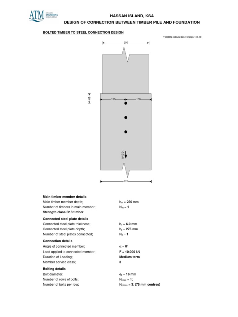 TIMBER PILE CONNECTION DESIGN | PDF | Lumber | Screw