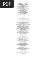 Auld Lang Syne Lyrics and Translation | PDF | Robert Burns | Scotland