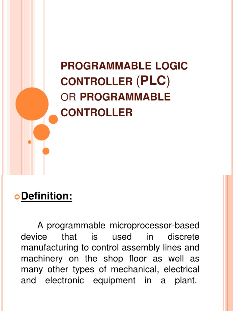 Programmable Logic Controller | PDF | Programmable Logic Controller ...