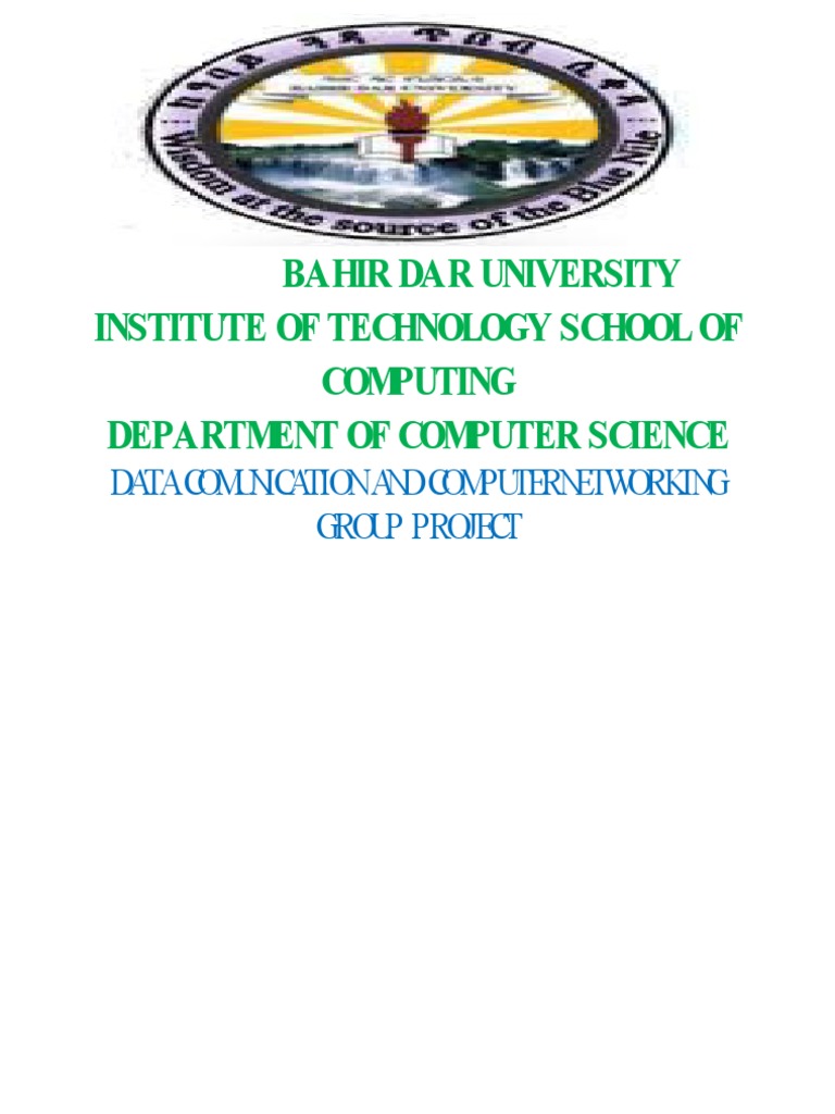 Bahir Dar University Institute of Technology School of Computing ...