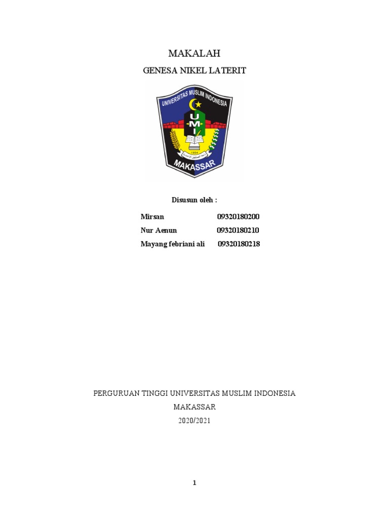 Genesa Nikel Laterit di Indonesia | PDF