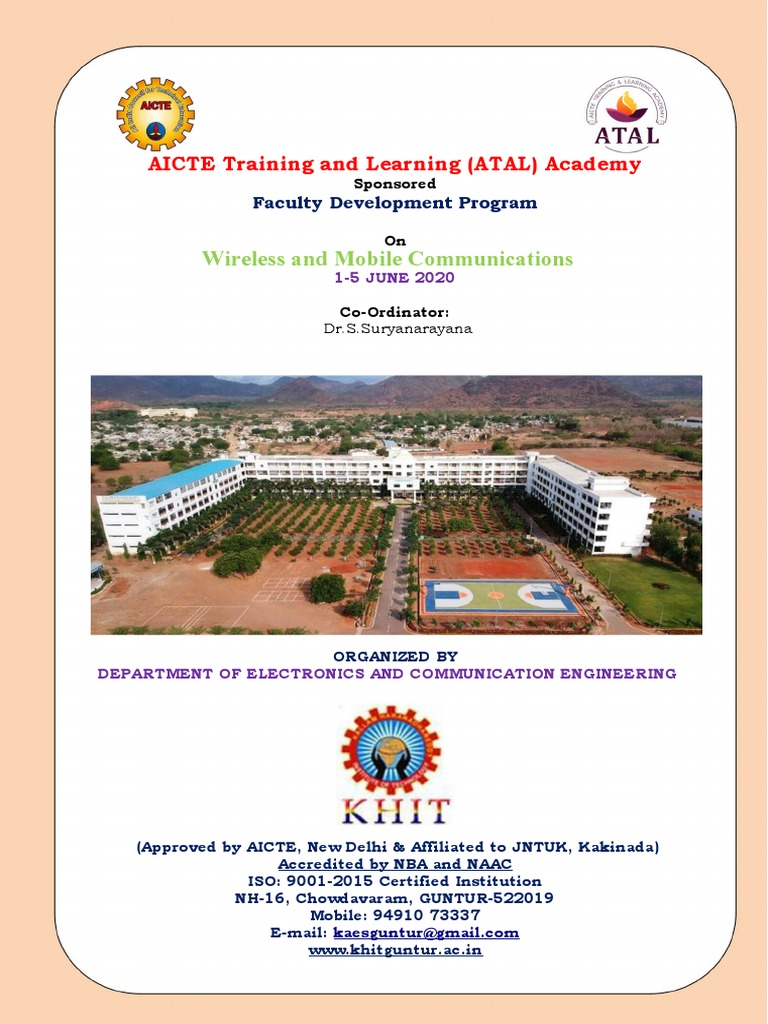 Brochure-Aicte Atal FDP | PDF | Mimo | Embedded System