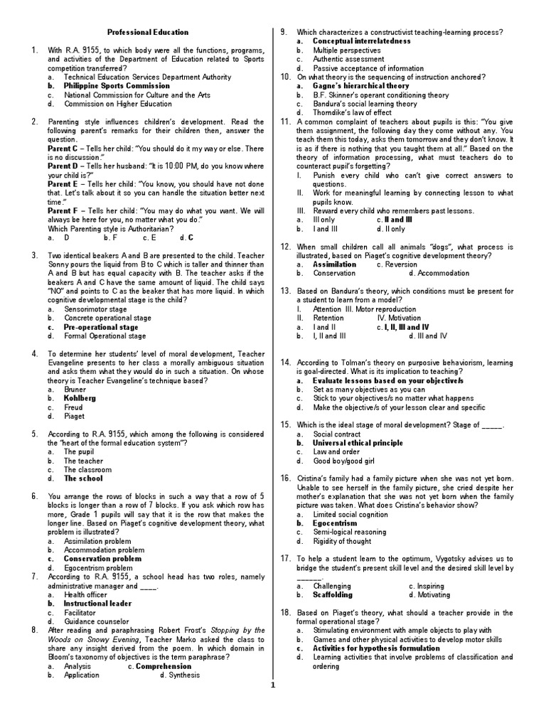 900 Prof Ed PDF | PDF | Cognitive Development | Educational Assessment