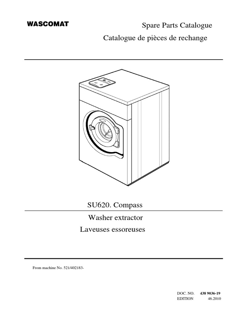 Wascomat SU620 Spare Parts Catalog | PDF | Equipment | Mechanical ...