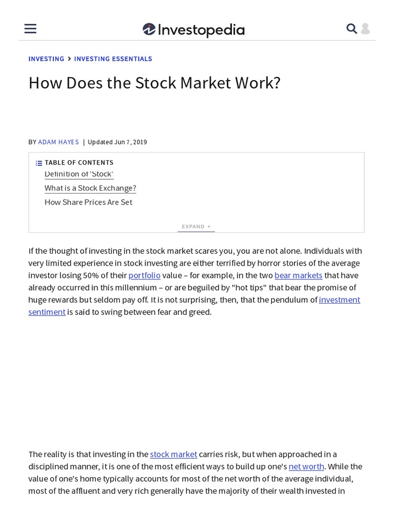 Stock Market Basics for Beginners | PDF | Stock Market Index | Stocks