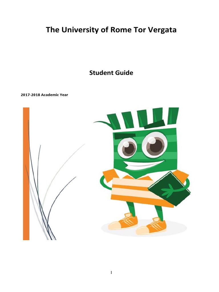 Student Guide 2017 2018 Tor Vergata University | PDF | Academic Degree ...