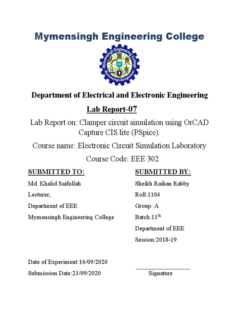 1104 - Clamper Circuit PDF | PDF | Electrical Network | Electrical ...