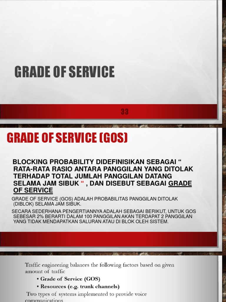 Grade of Service | PDF