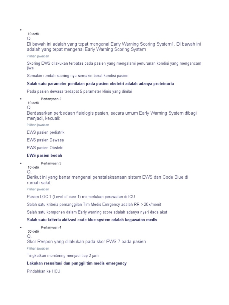 Ews Dan Code Blue | PDF | Pengembangan Diri | Kesehatan Holistik