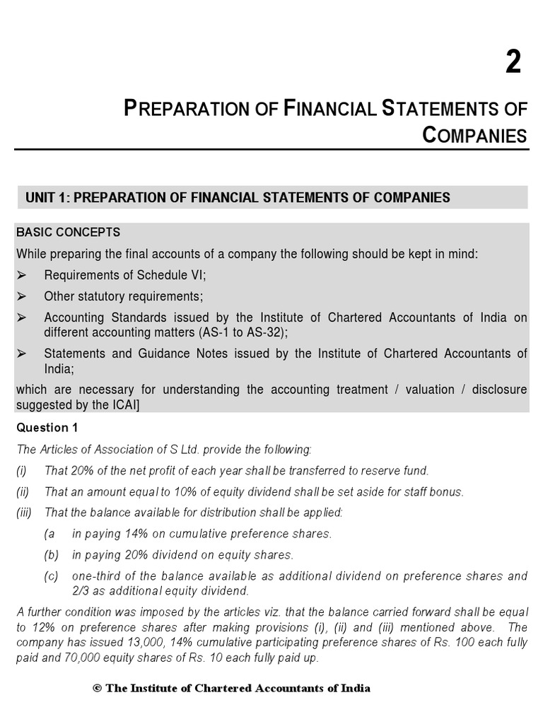 Group - I Paper - 1 Accounting V2 Chapter 2 PDF | PDF | Equity (Finance ...