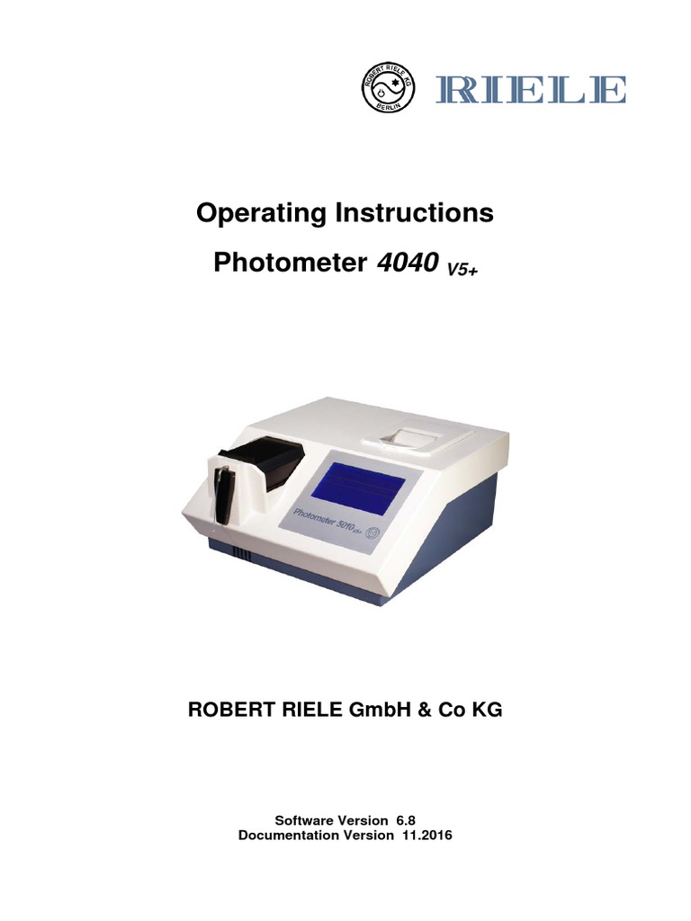 Photometer 4040 v5+ PDF | PDF | Mains Electricity | Touchscreen