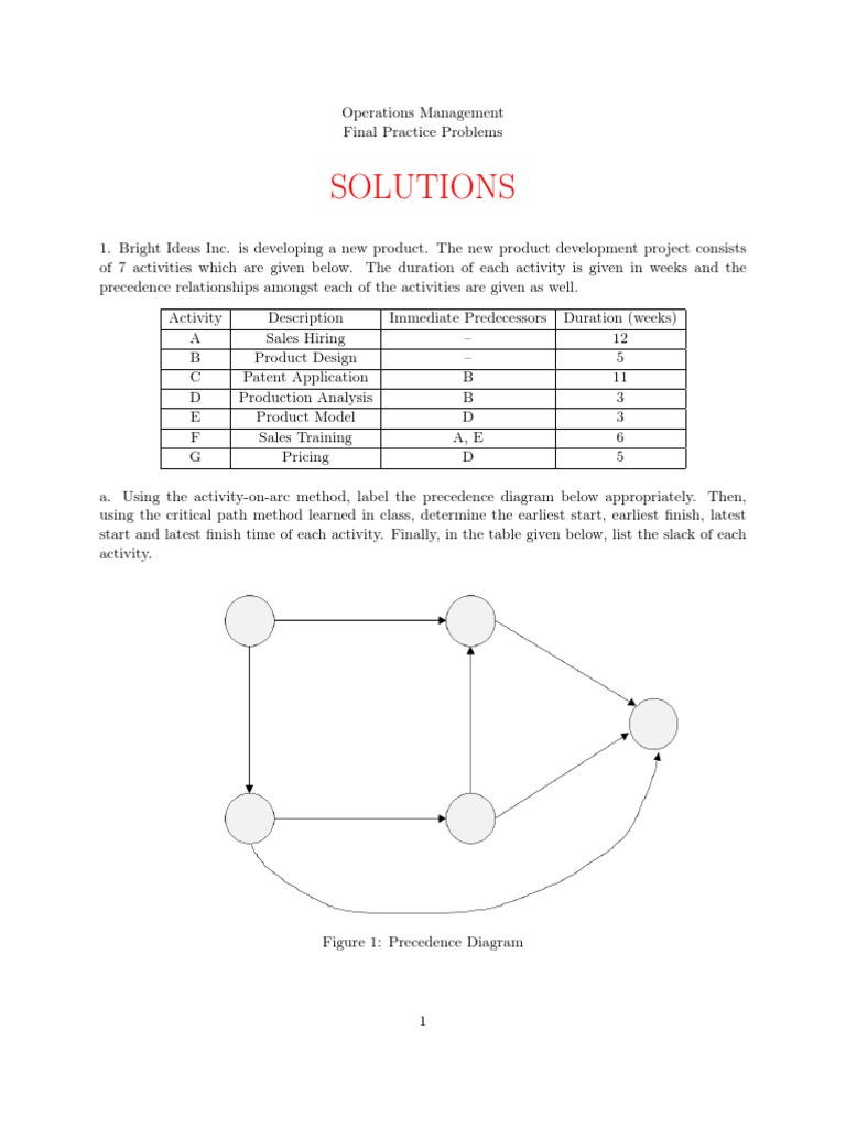 Final Practice Problems Solutions PDF | PDF | Inventory | Applied ...