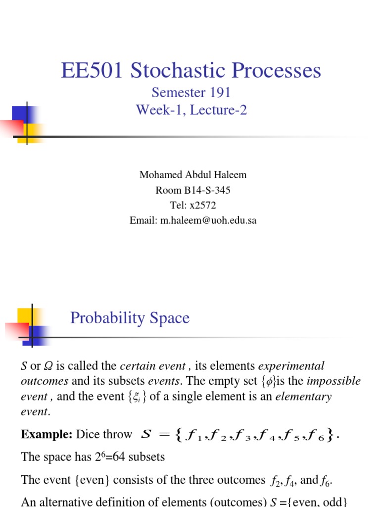 Week1 Lecture2 PDF | PDF | Probability Theory | Probability