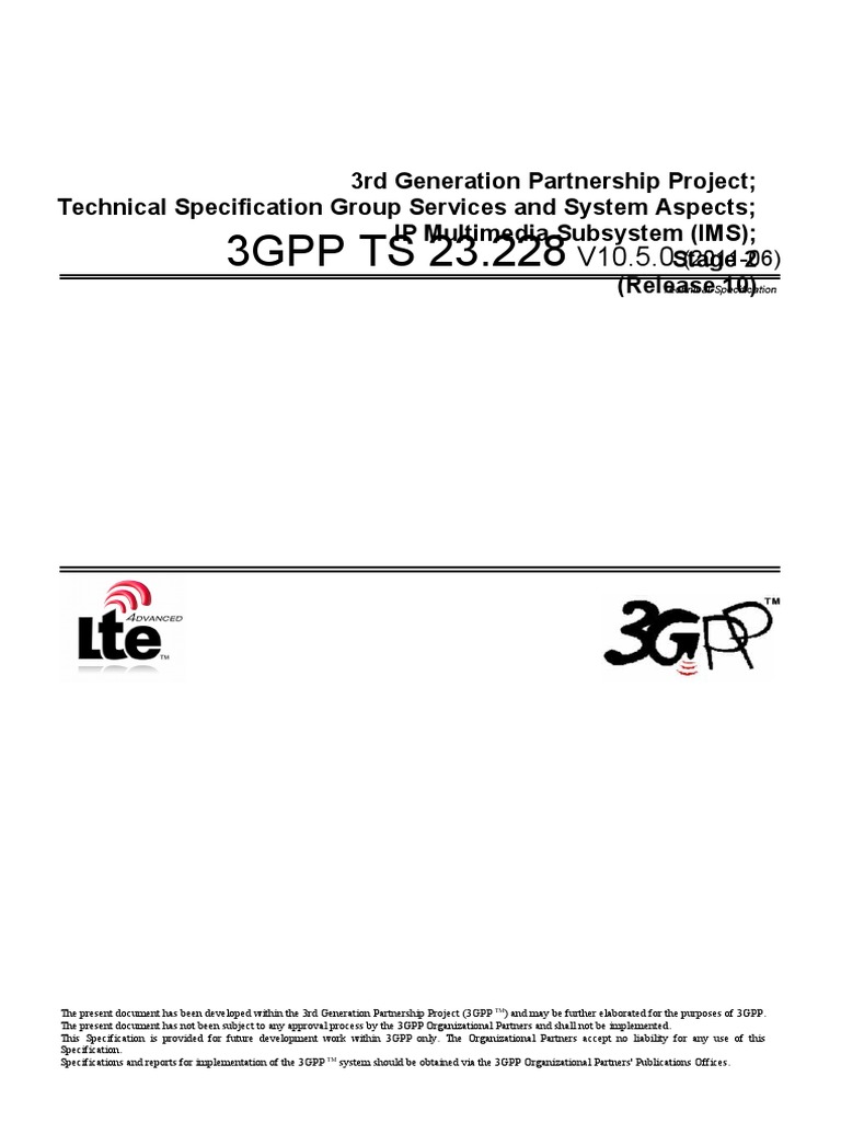 IP Multimedia Subsystem IMS Stage 2 | PDF | Ip Multimedia Subsystem ...