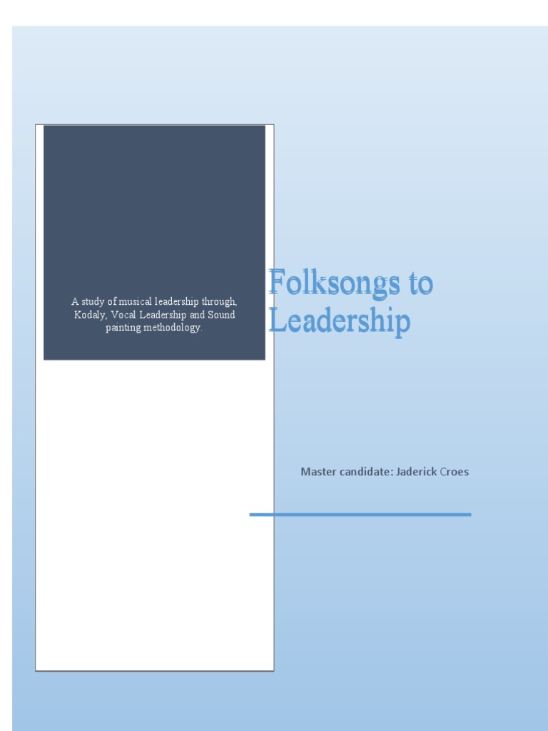 Research Kodaly Masters Revised 4 | PDF | Lesson Plan | Leadership