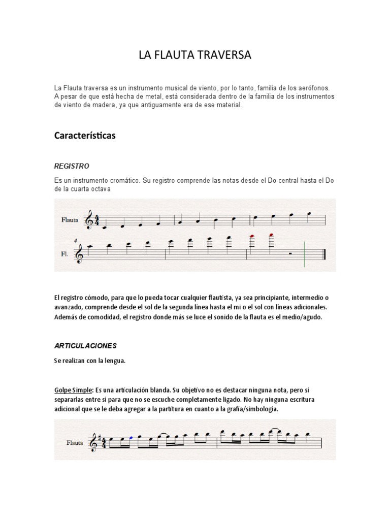 La Flauta Traversa | PDF | Flauta | Sonido