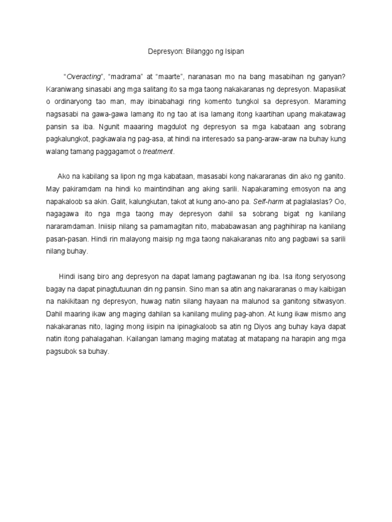 Filipino Task - Sanaysay | PDF