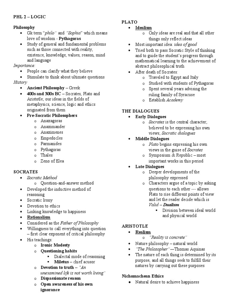 Overview of Logic in Philosophy | PDF | Argument | Logic