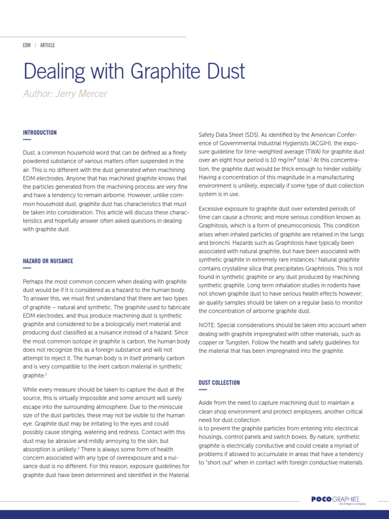 6207-10123 Dealing With Graphite Dust | PDF | Dust | Graphite