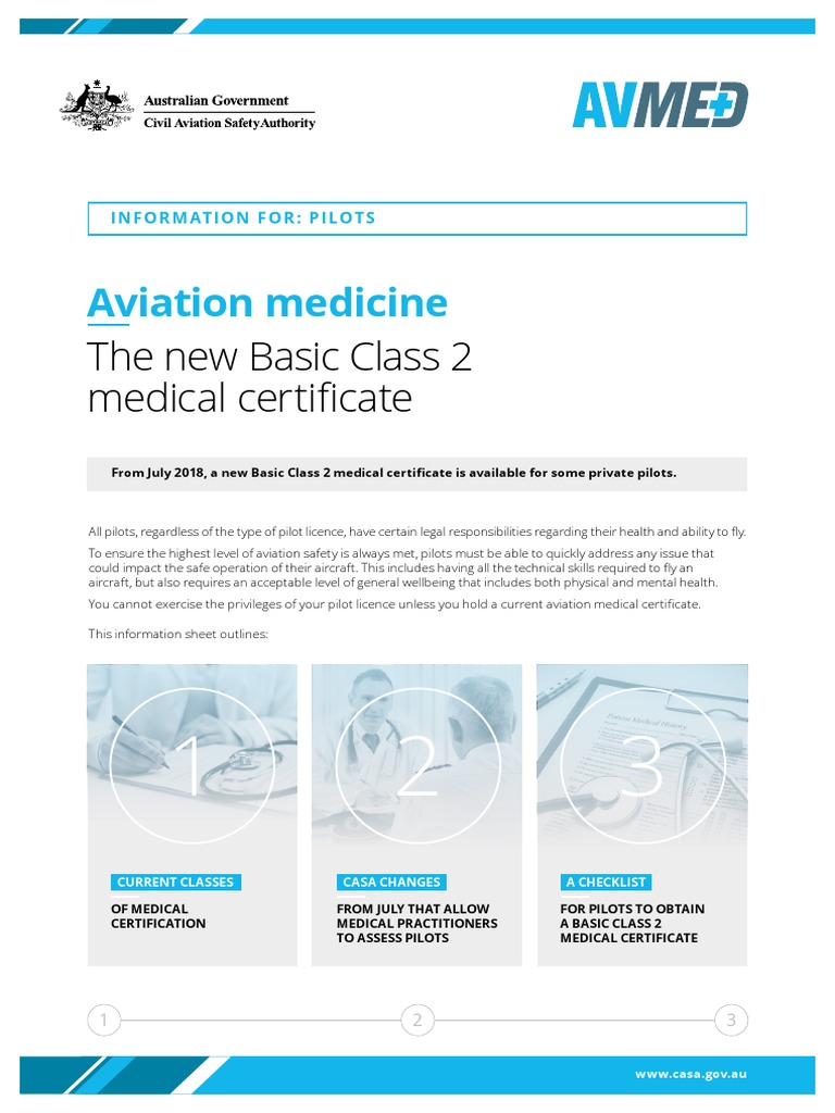 Basic Class - 2 Medical Certificate Fact Sheet Pilots PDF | PDF ...