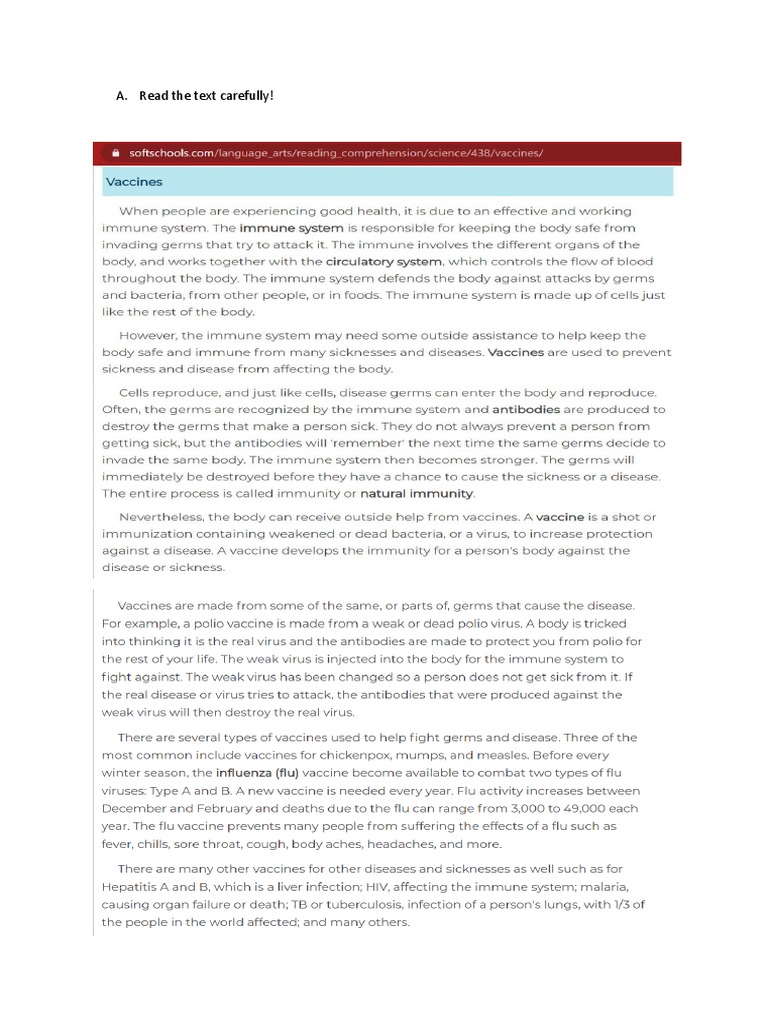 A. Read The Text Carefully! | PDF