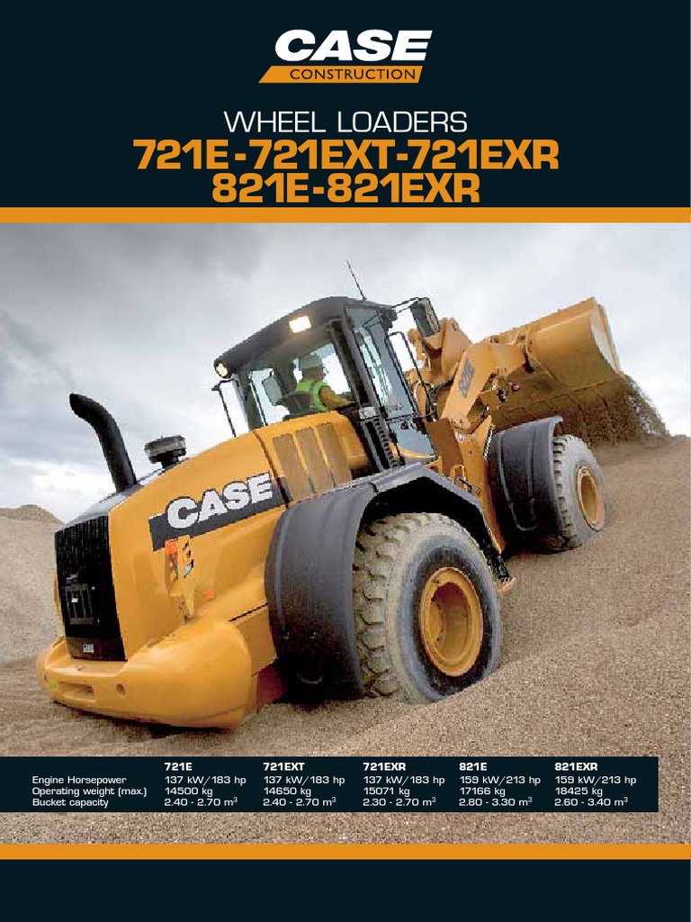 Case 721E and 821E Wheel Loaders Overview | PDF | Horsepower ...