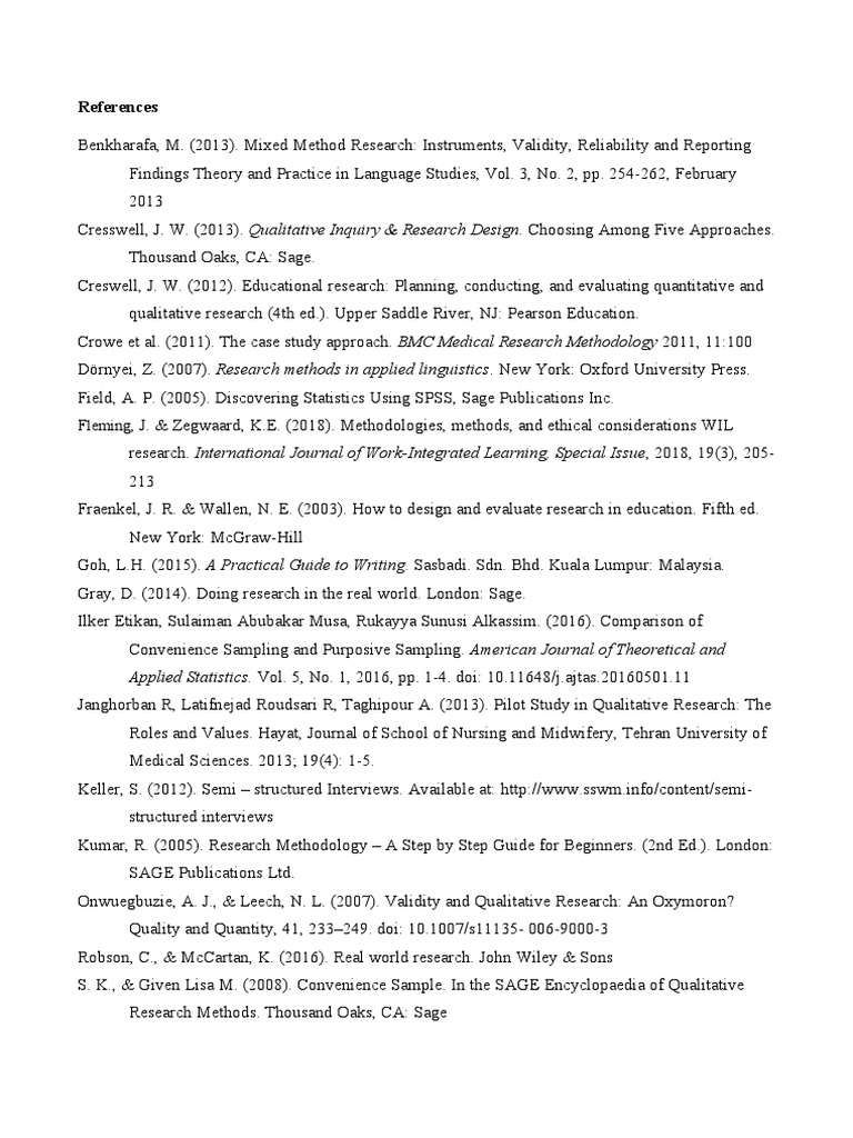 References Chapter 3 (AutoRecovered) | PDF | Qualitative Research ...