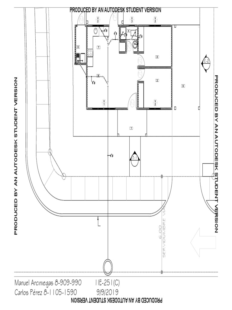 AutoCAD drawing of road easement and parcel layout | PDF